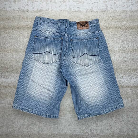 Avirex | Shorts | Vintage Skater Wide Leg Jean Shorts Avirex Light Wash ...